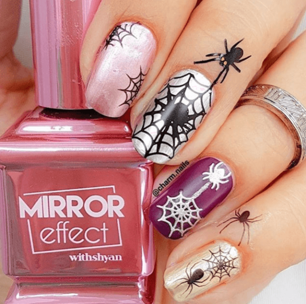 Creepy and Creative: 51+ Spiderweb Nail Art Ideas for Halloween - Ultra ...