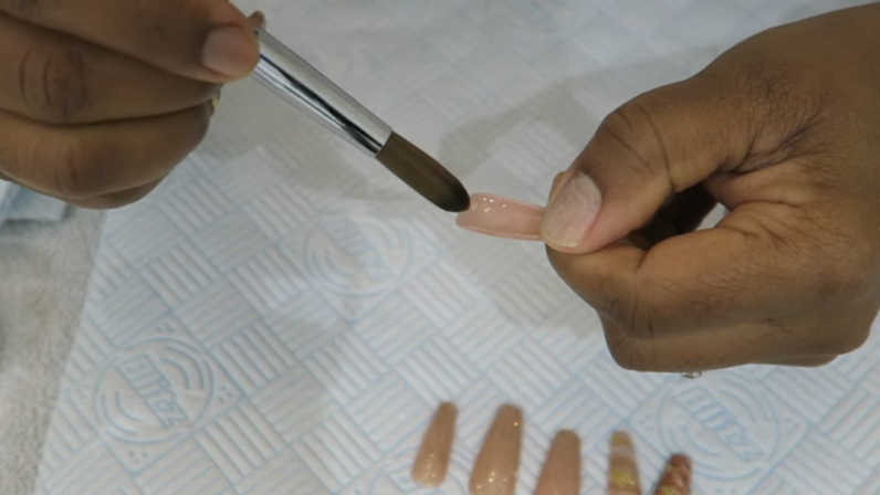 How to apply PRESS ON NAILS with ACRYLIC Powder