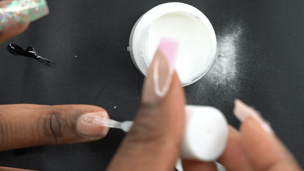 How to apply PRESS ON NAILS with ACRYLIC Powder